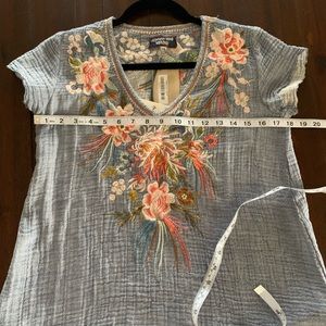 Johnny Was | Tops | Johnny Was For Sundance Embroidered Tunic | Poshmark